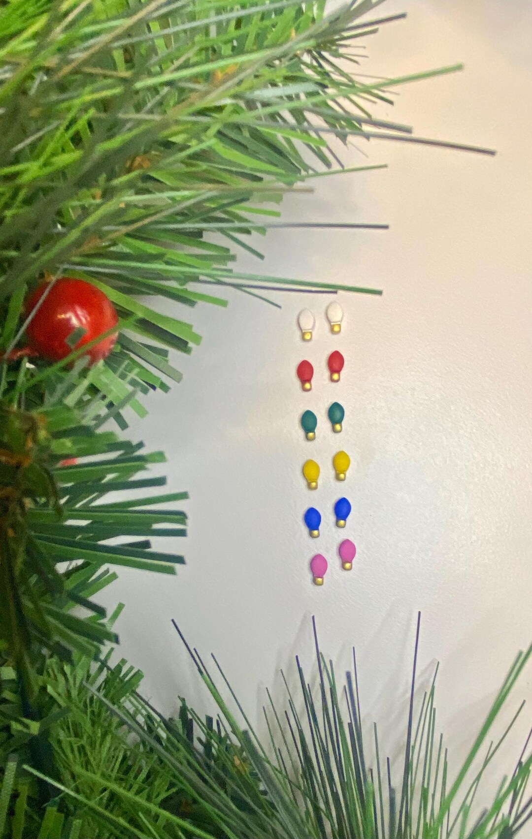 Micro Christmas Lights Stud, Micro Christmas Studs - Etsy