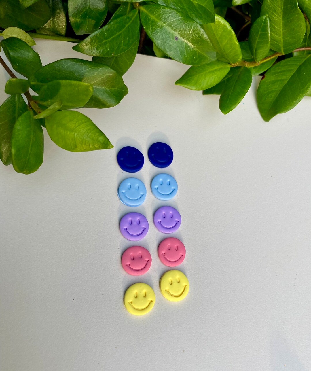 Smiley Face Studs - Etsy