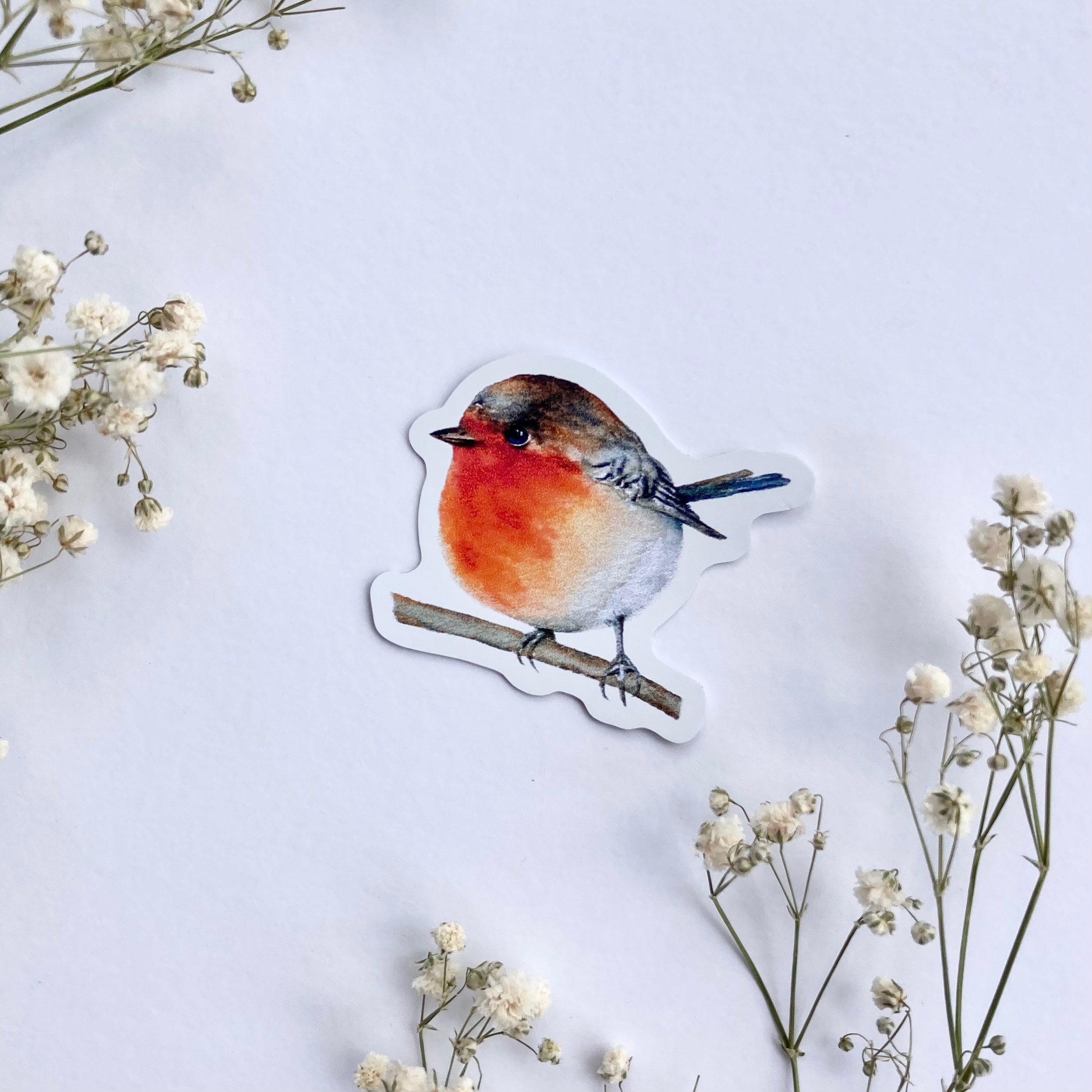 Red Robin Sticker Die Cut Vinyl Sticker Cute Bird Sticker - Etsy