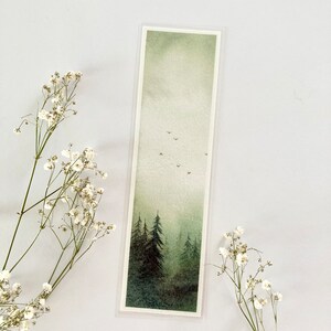 Forest Bookmark Watercolour Pine Forest Bookmark Watercolour Art ...