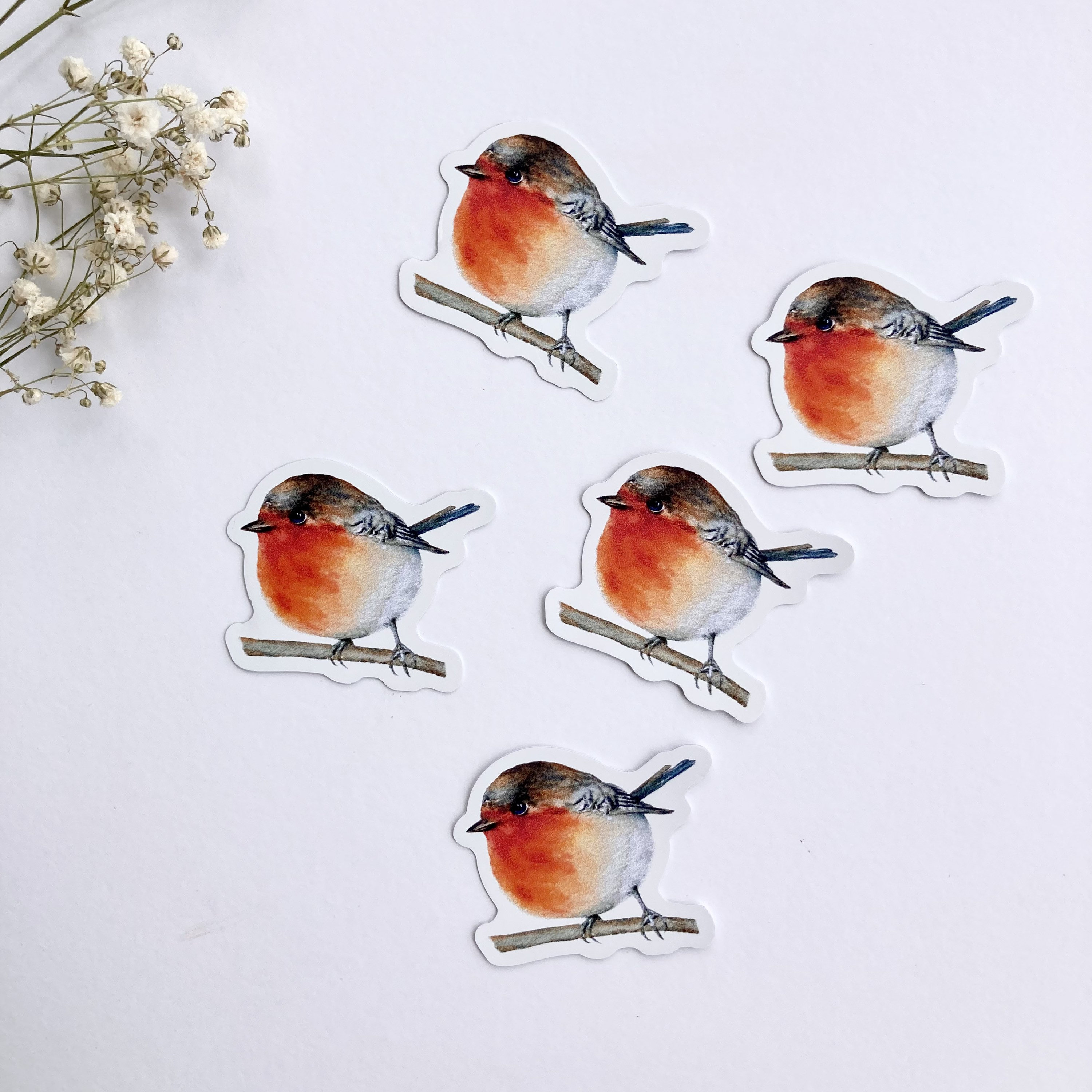 Red Robin Sticker Die Cut Vinyl Sticker Cute Bird Sticker - Etsy