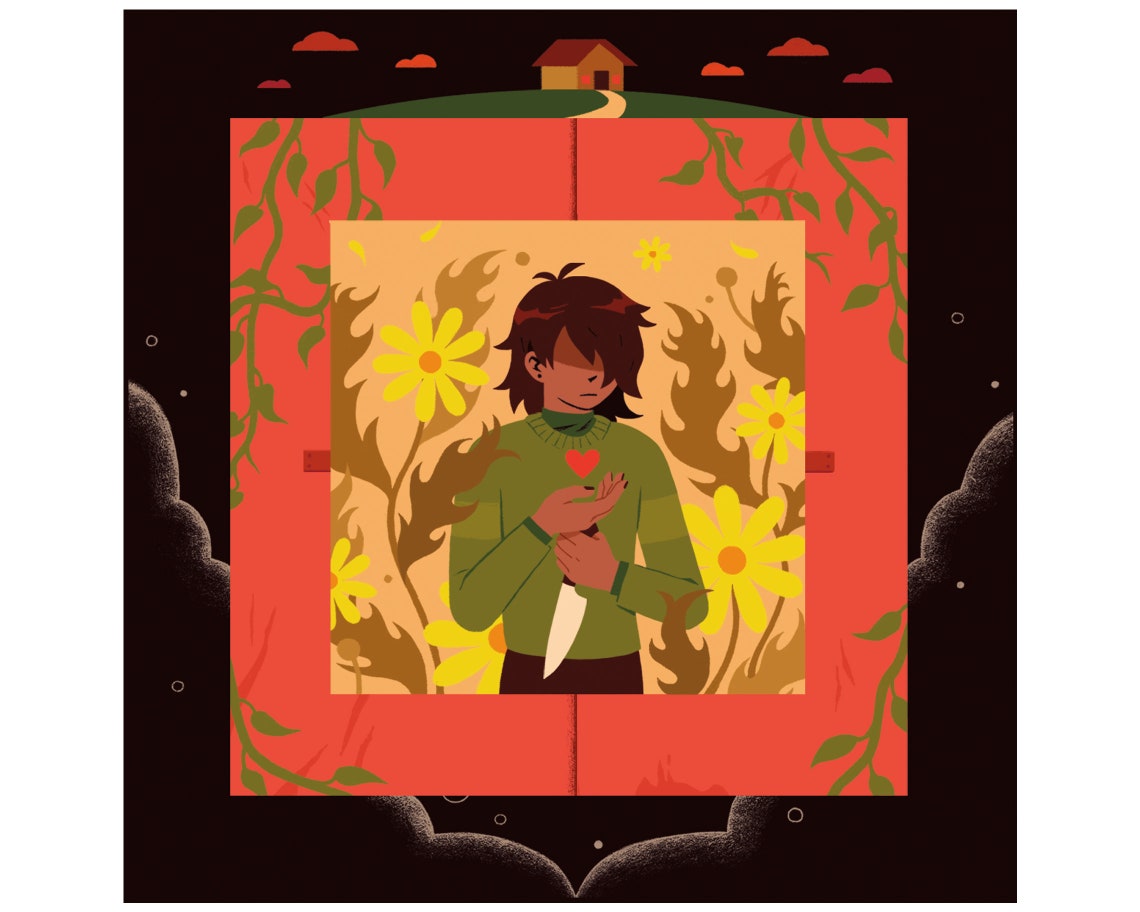 Deltarune Kris Home Print - Etsy