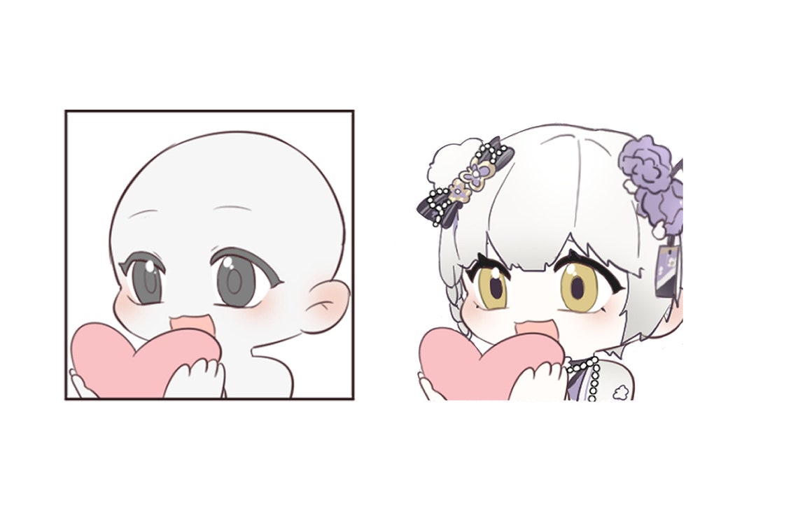 Emote Base Package 16 DIY Emotes Vtuber Twitch Youtube Discord ...