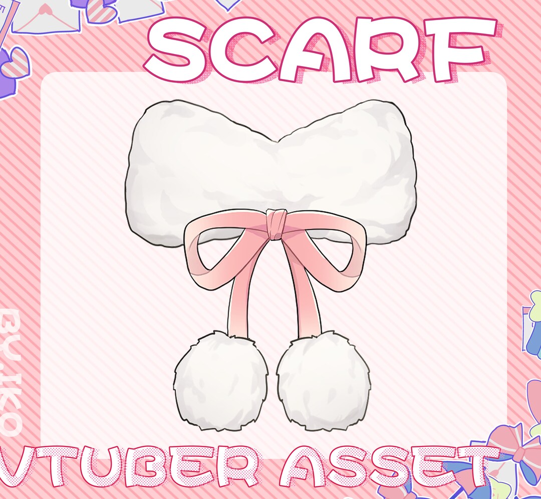 Vtuber Asset Rigged Winter Scarf Cute Bow - Etsy