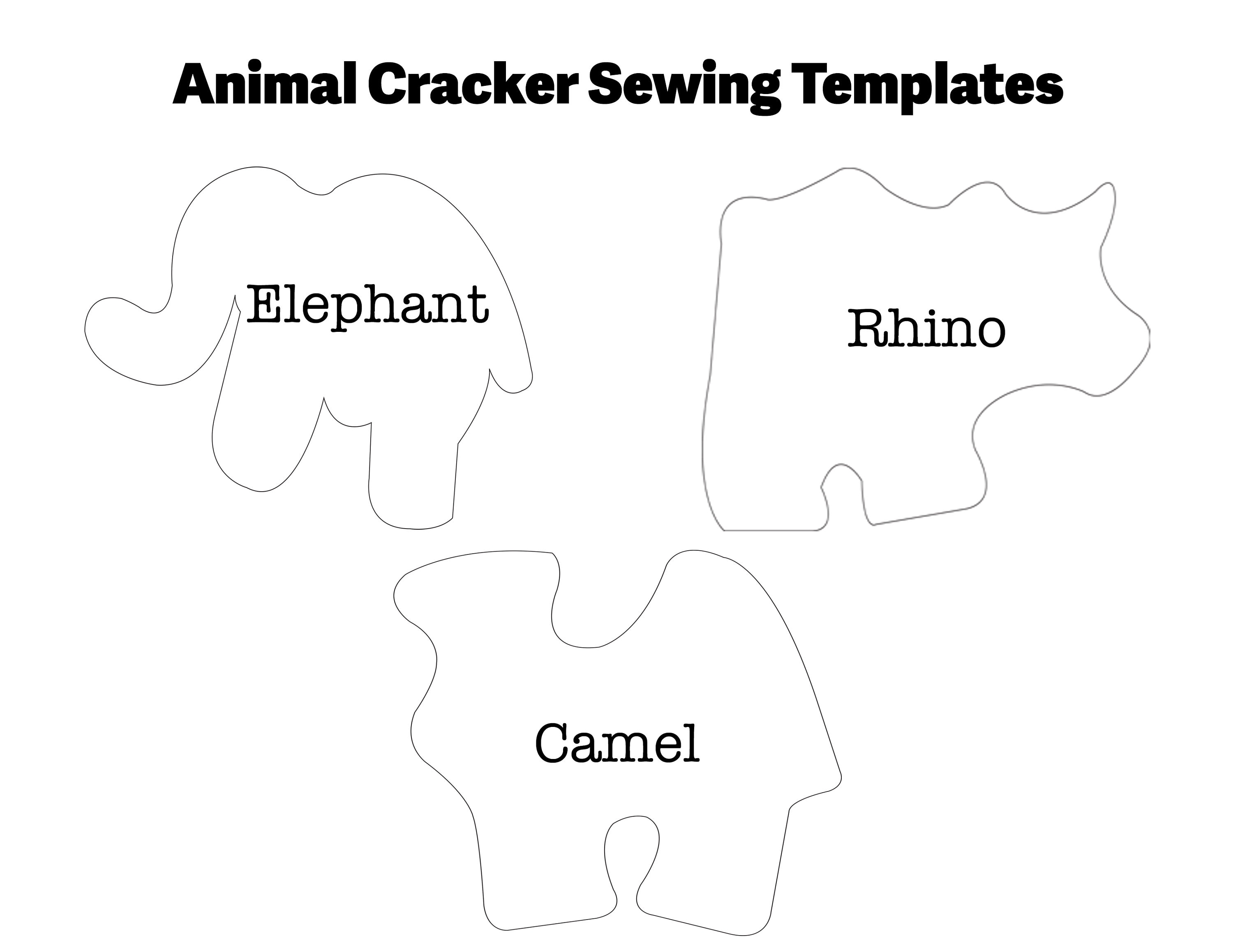 Animal Cracker Sewing Template - Etsy
