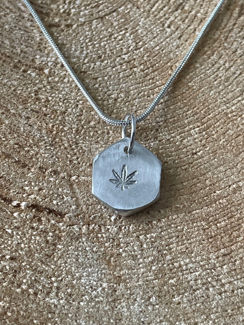 Silver Cannabis Leaf Pendant .999 Fine Silver Handpoured Silver - Etsy