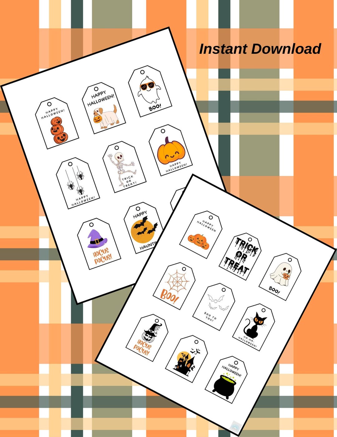 HALLOWEEN Tags Printable/ Trick or Treat Tags / Halloween Favor Tags ...