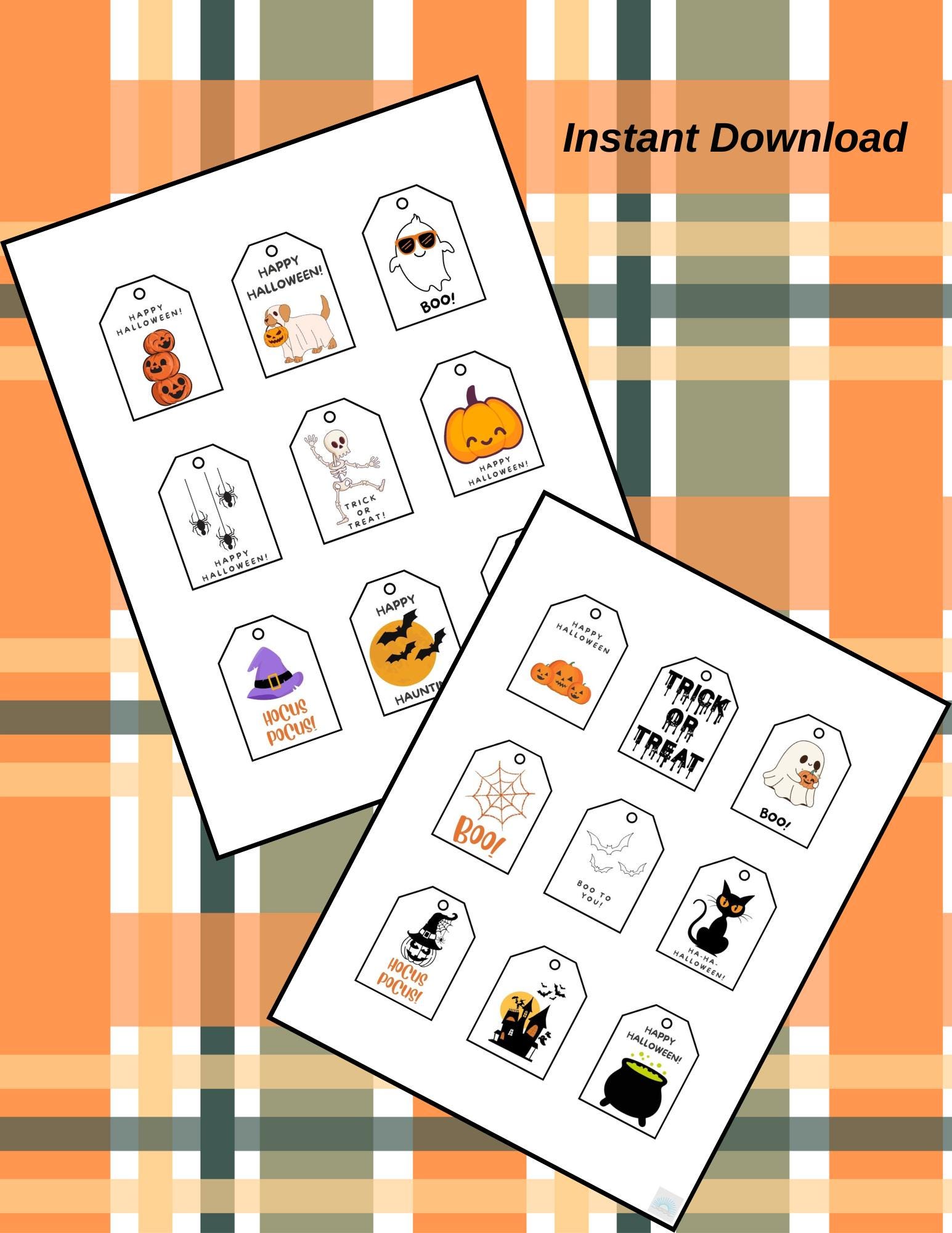 HALLOWEEN Tags Printable/ Trick or Treat Tags / Halloween Favor Tags ...