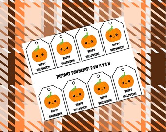 HALLOWEEN Tags Printable/ Trick or Treat Tags / Halloween Favor Tags ...