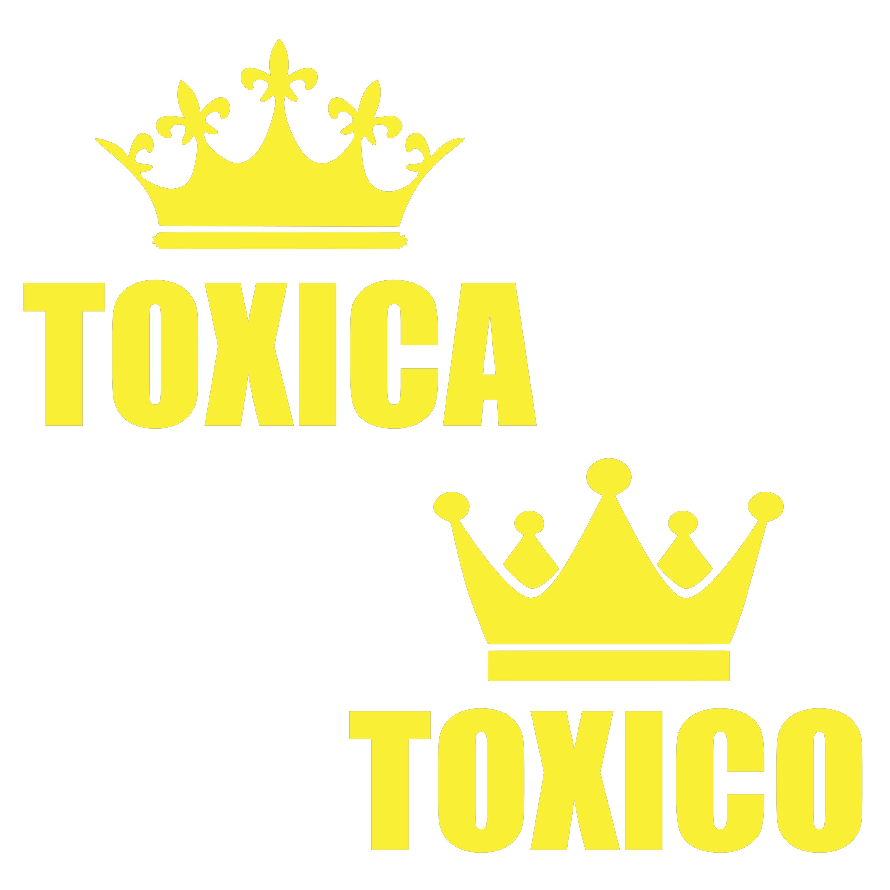 Toxico/toxica His/hers Designs Cut File PNG and SVG - Etsy