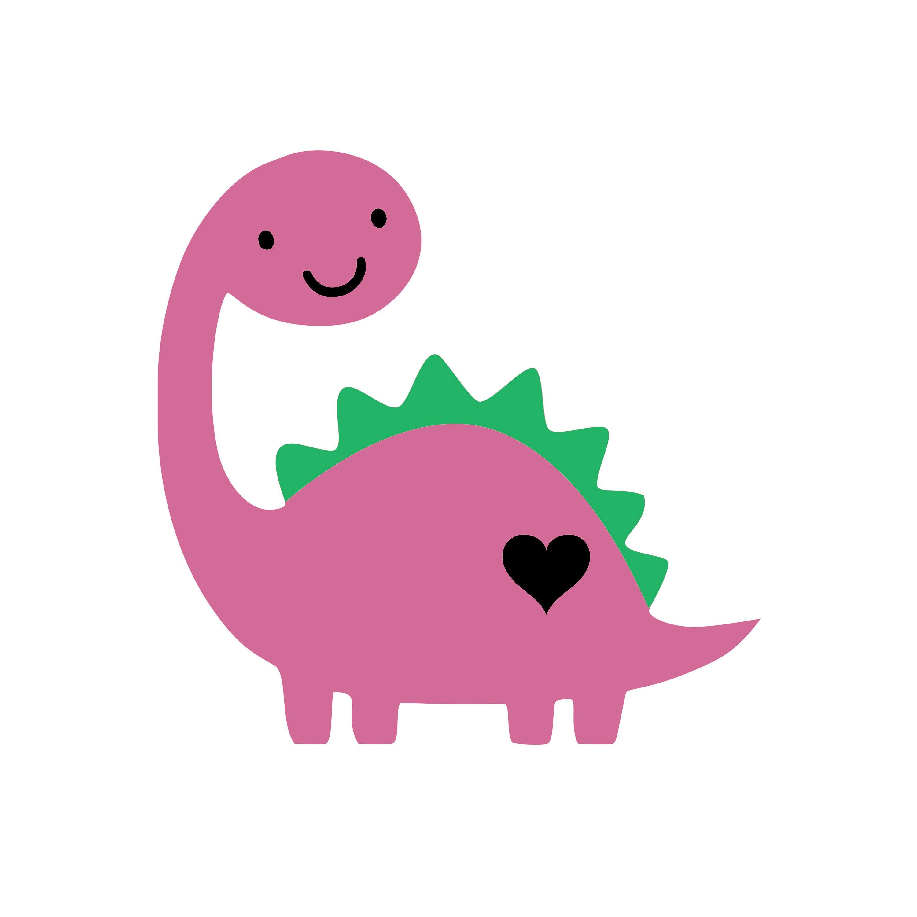 Cute Dinosaur With Heart Cut File PNG and SVG - Etsy
