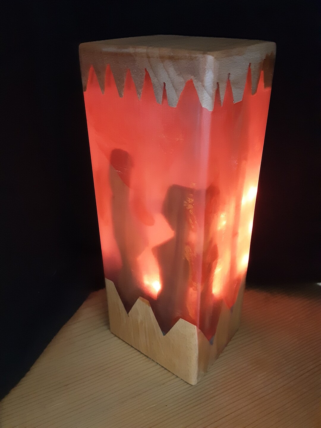 Wood, Epoxy Resin, Resin, LED Lamp, Art Lamp, Lamp, Epoxy Lamp, Resin ...