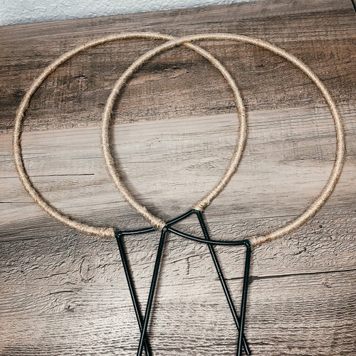 Round Metal Trellis Hand Wrapped in Natural Jute Twine - Etsy