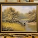 Original Oil Painting Signed LES PARSONS Country Cottage in Gold FRAME ...