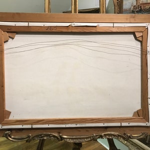 Original Oil Painting Battle Ship Bill Cheeseman in a Beautiful Gold ...