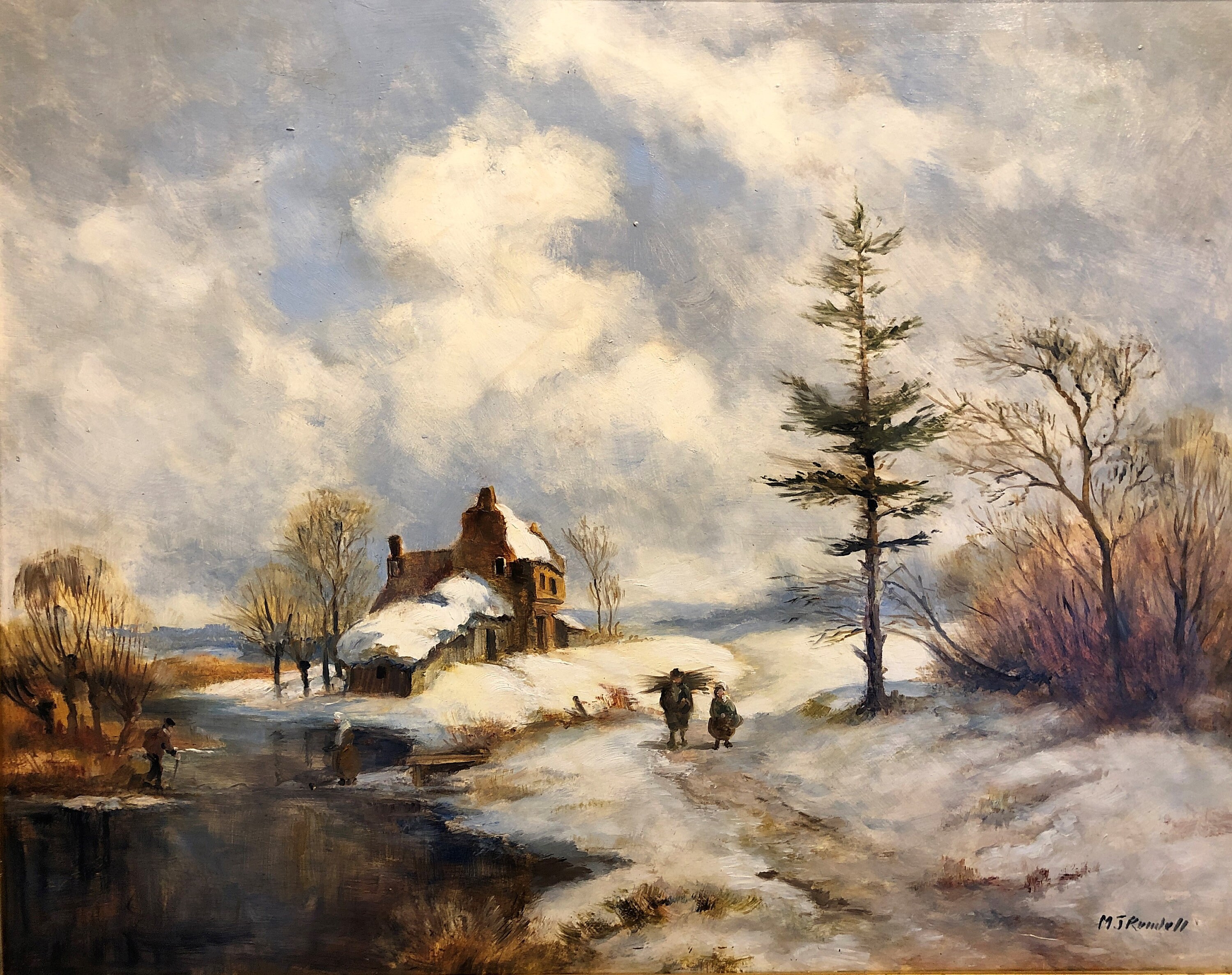 Original Oil Painting by M . J . Randall Mid 20th Century Impressionism ...