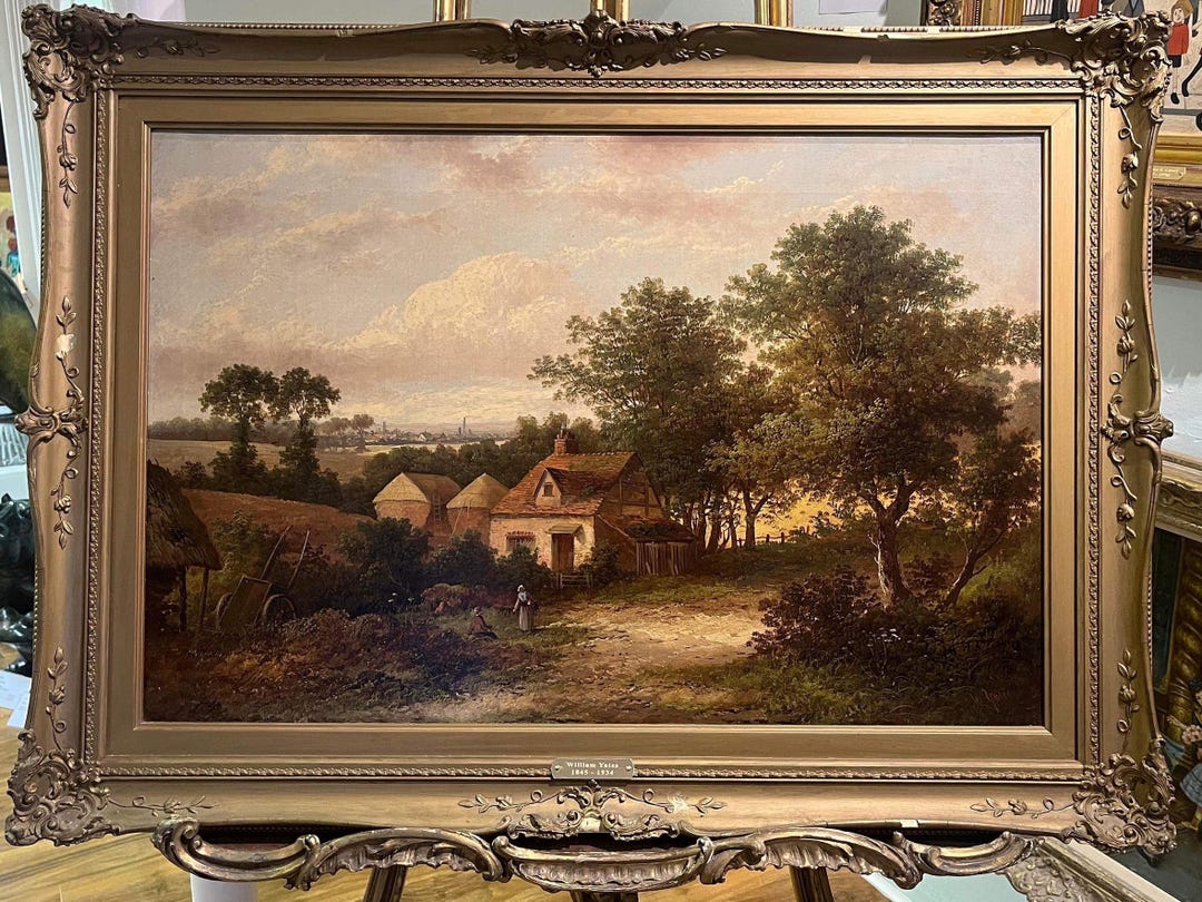 William Yates Antique 19th Century British Old MASTER Oil Painting in ...