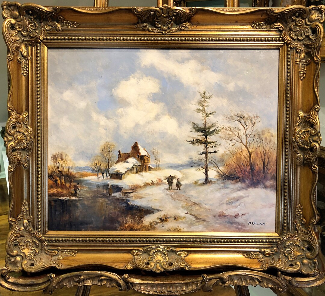 Original Oil Painting by M . J . Randall Mid 20th Century Impressionism ...