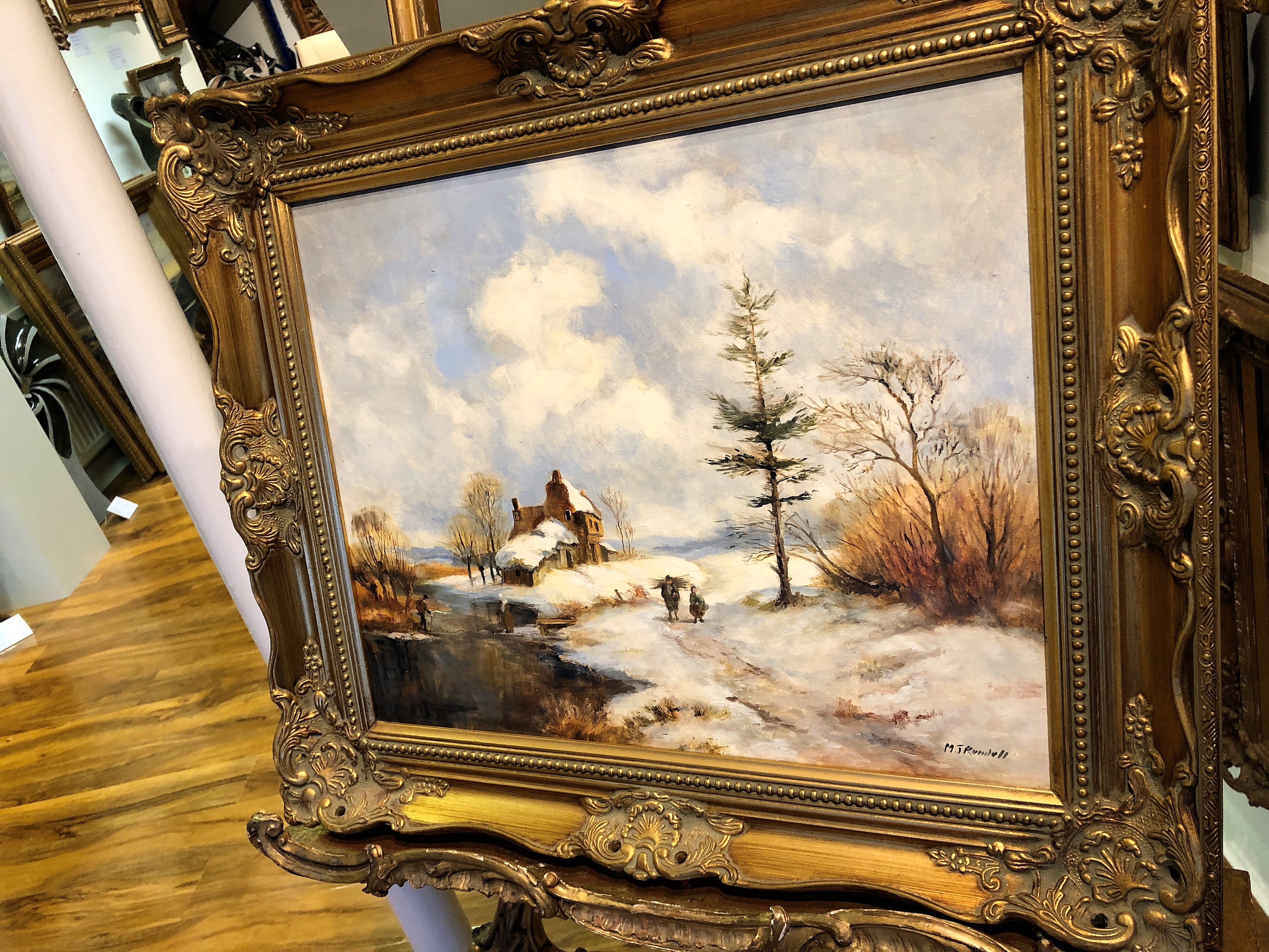 Original Oil Painting by M . J . Randall Mid 20th Century Impressionism ...