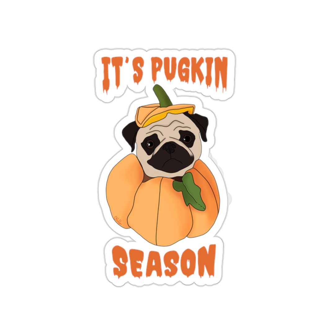 Spooky Pug Halloween Sticker: Cute 2 X 2 Vinyl - Etsy