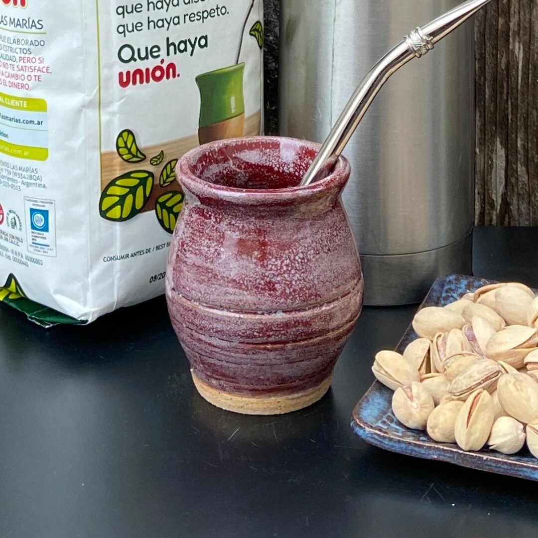 Ceramic Mate Cup Argentina. Perfect Gift. Yerba Mate Gourd. Handmade ...