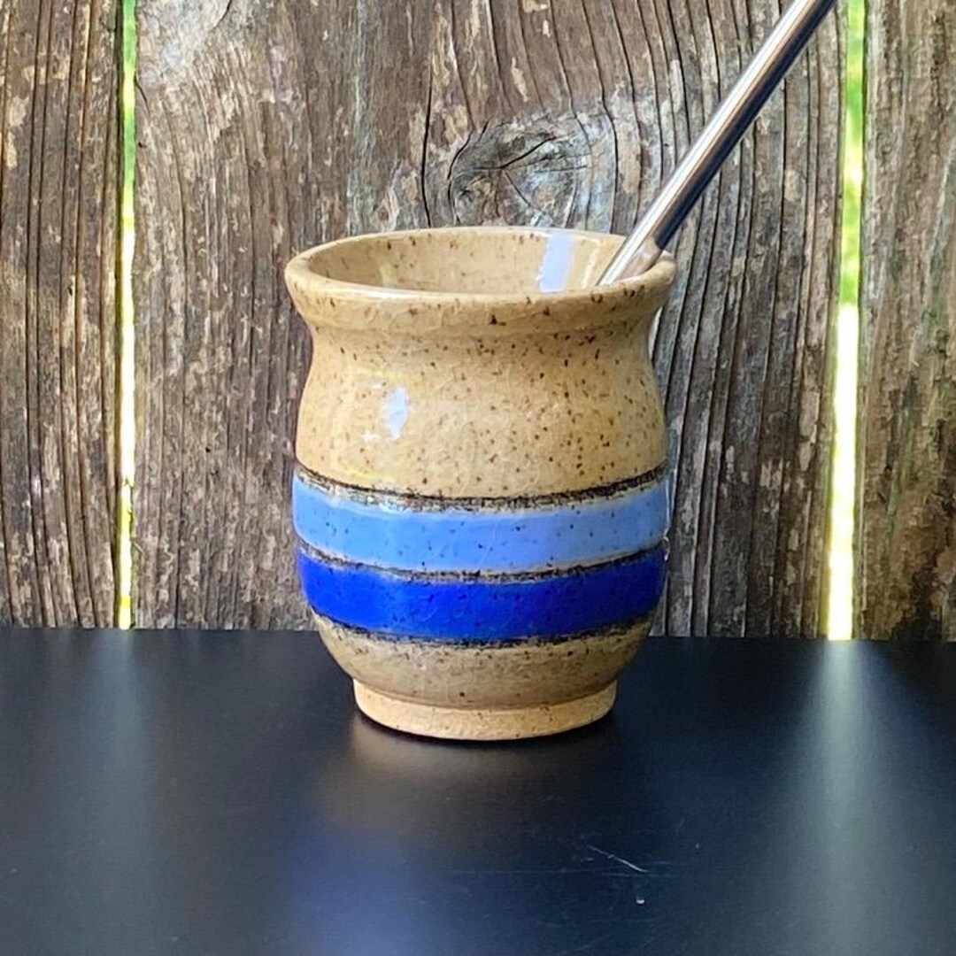 Handmade Ceramic Mate Cup: Argentinian Yerba Mate Gourd With Optional ...