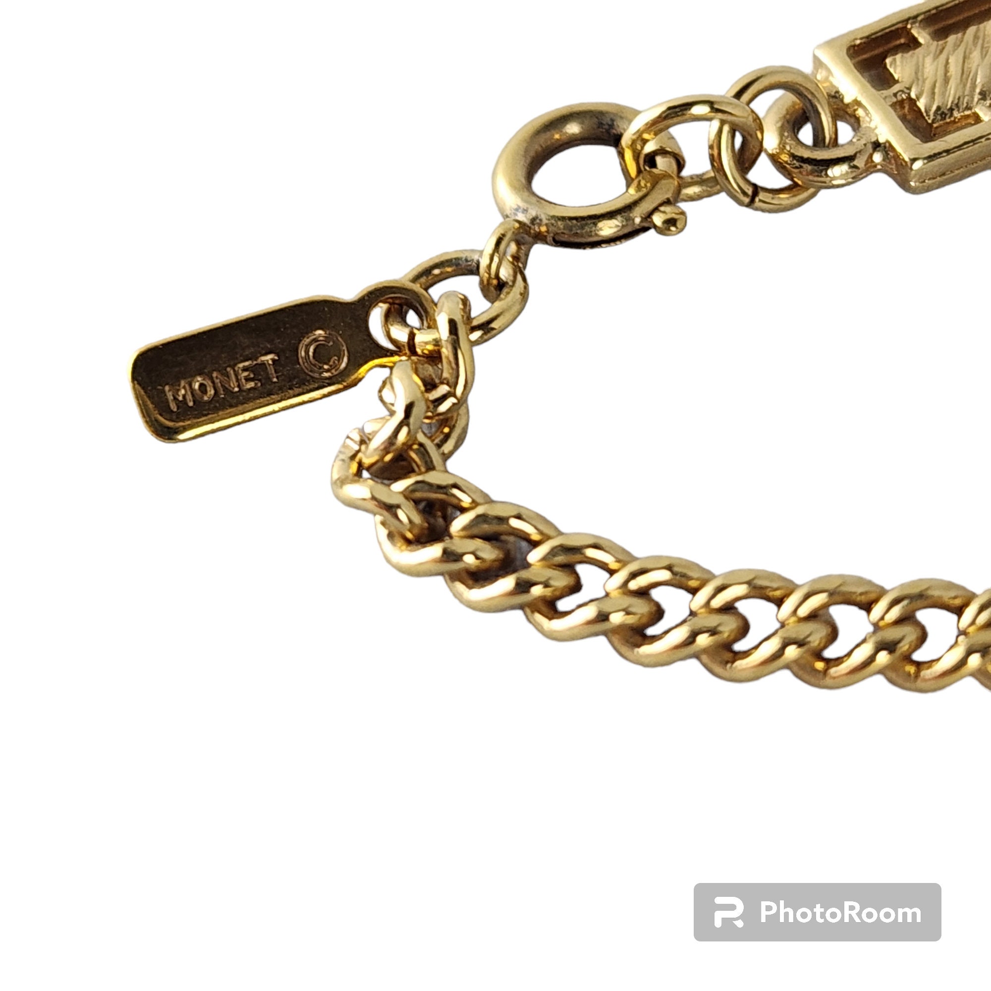 Vintage Textures Wrap Link Chain Signed Monet Necklace. - Etsy