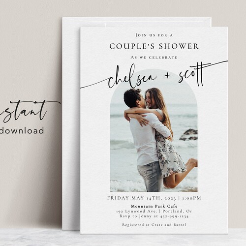 Couples Shower Invitation Printable Wedding Shower Invite - Etsy