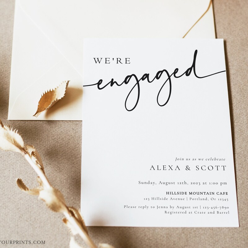 Diy Engagement Card - Etsy
