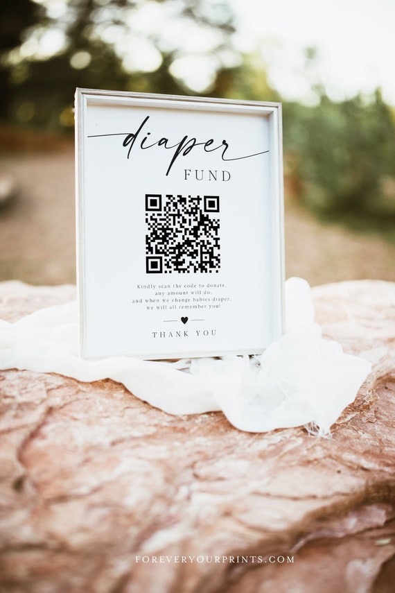 Party Supplies Instant Download Diaper Fund Sign Venmo Baby Shower Sign ...