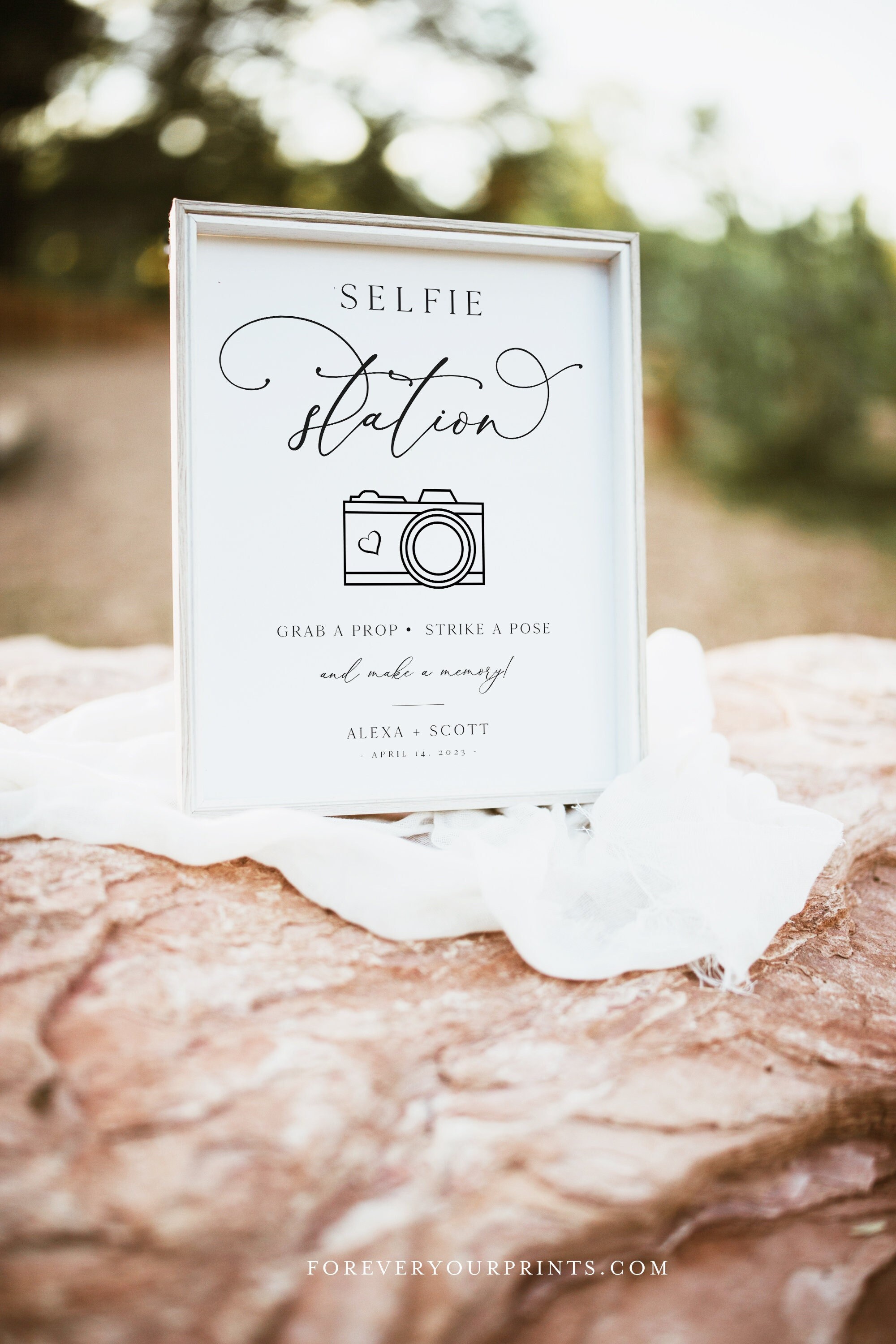 Selfie Station Sign Template, Printable Minimalist Wedding Photo Booth ...