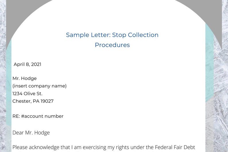 Template: Stop Collection Letter Template Credit Repair Personal ...