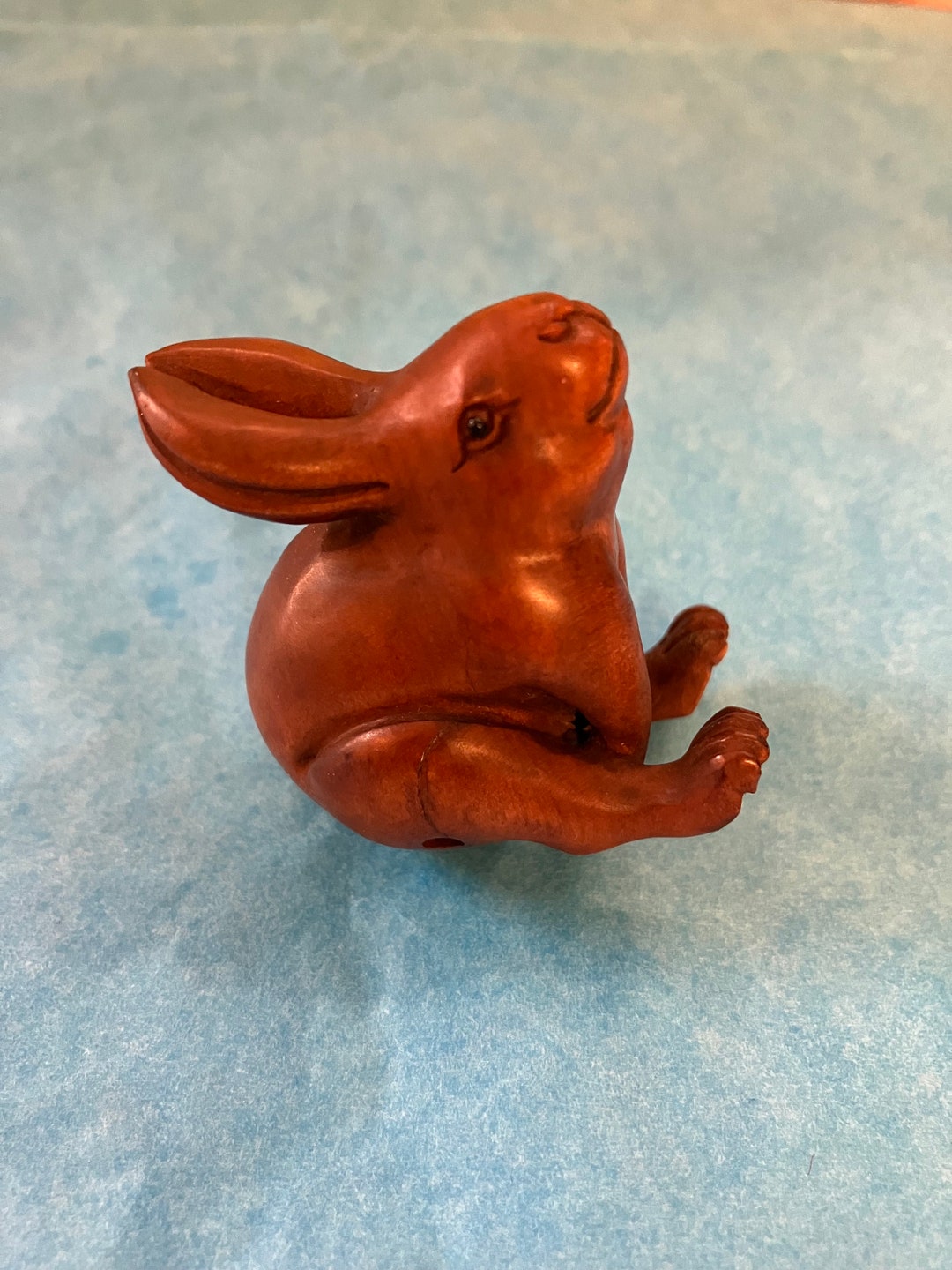 Hand Carved Rabbit by Netsuke. - Etsy