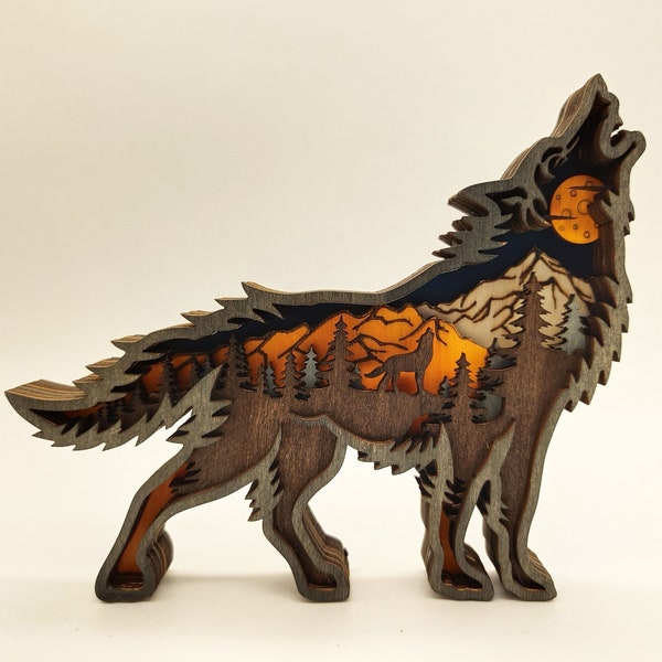 Carved Wolf - Etsy