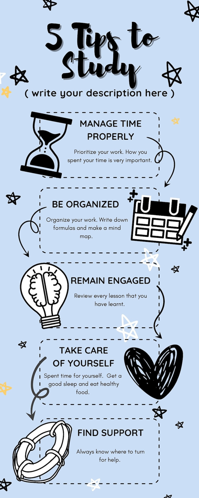 Study Tips Infographic Template - Etsy