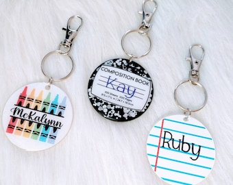 Book Bag Name Tag - Etsy