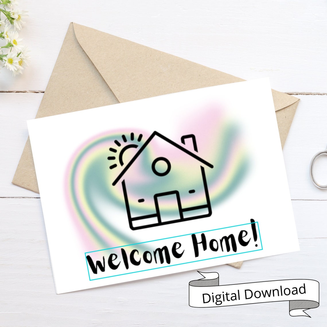 Colorful Welcome Home Greeting Card - Etsy