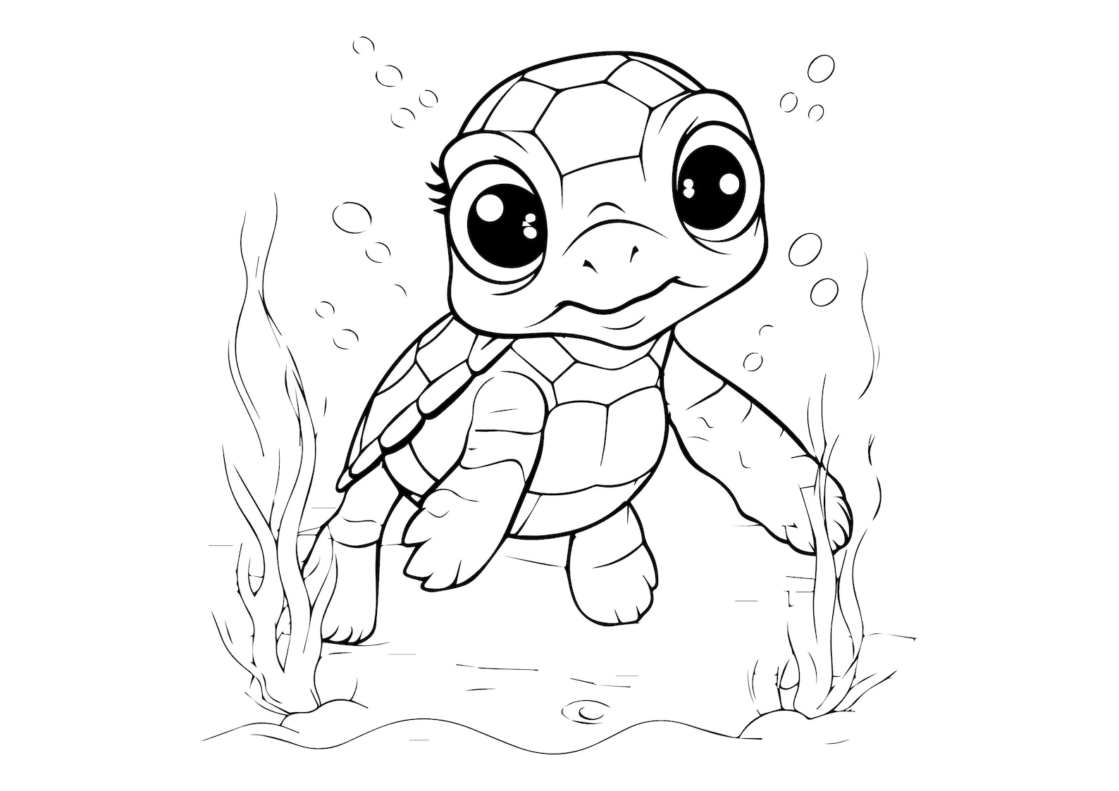 Here Are 16 Cute Sea Animals Coloring Pages. Perfect for Kids! Ideal as ...