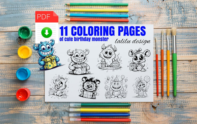 Here Are 11 Cute Monster Coloring Pages That Are Perfect for Kids ...
