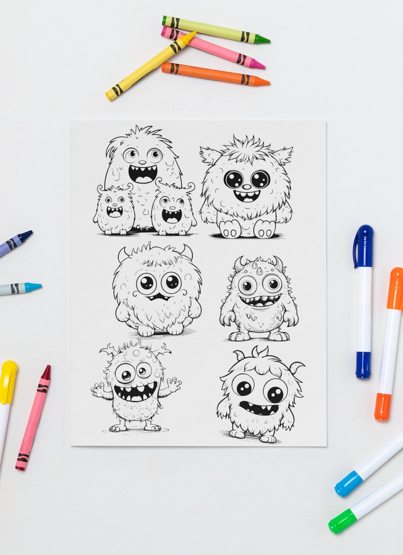 Here Are 10 Cute Monster Coloring Pages That Are Perfect for Kids ...
