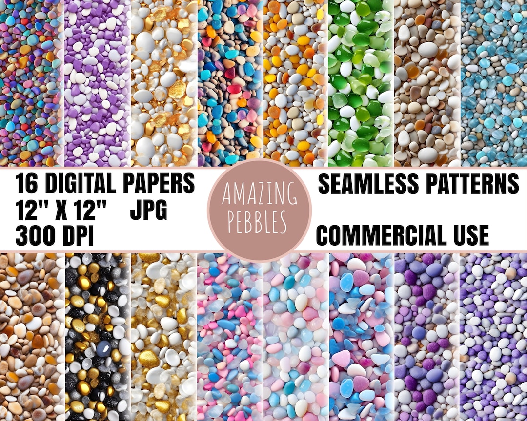 Pebbles Digital Scrapbook Printable Paper * Digital Paper * Stones ...