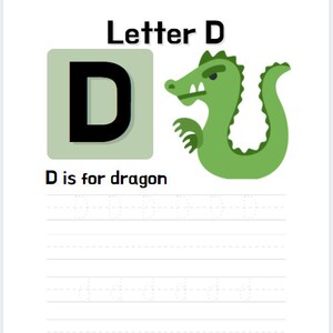 Animal Alphabet: Handwriting Workbook - Etsy