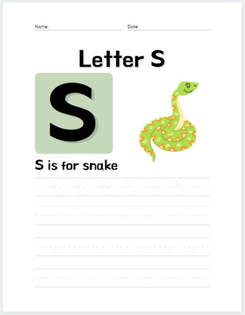 Animal Alphabet: Handwriting Workbook - Etsy