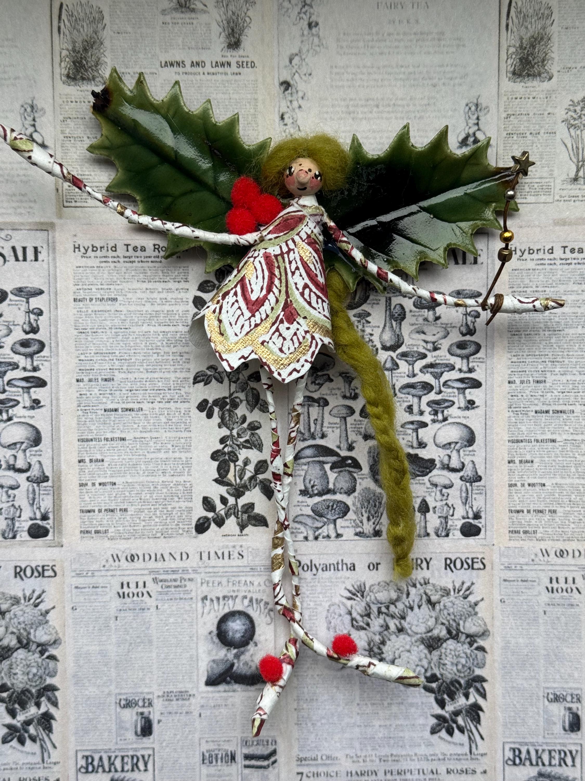 Handmade Vintage Paper Fairy Christmas Fairy Decorations - Christmas ...