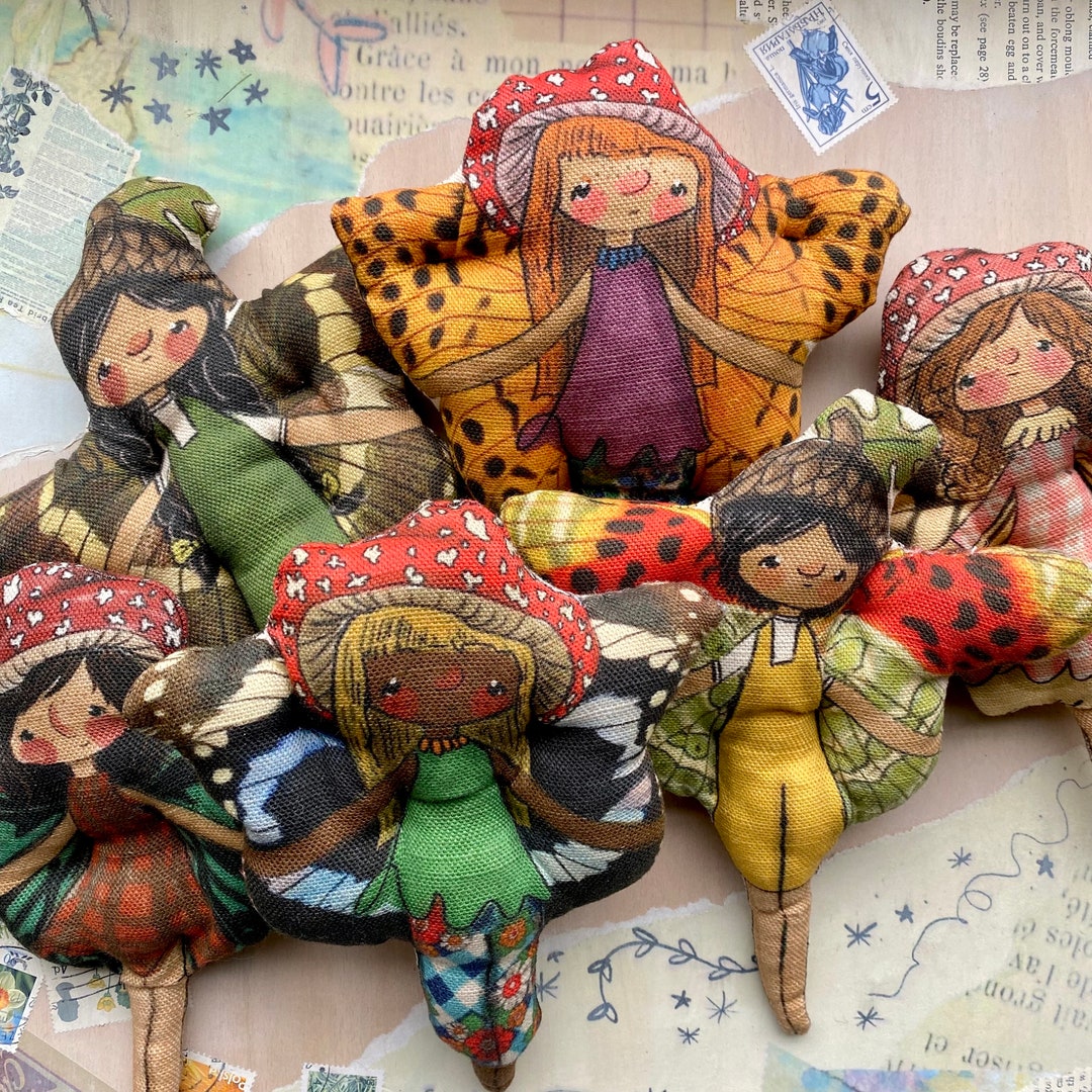 Pillow Pixie - Primitive Fairy Doll, Heirloom Fairy, Elf Doll, Linen ...