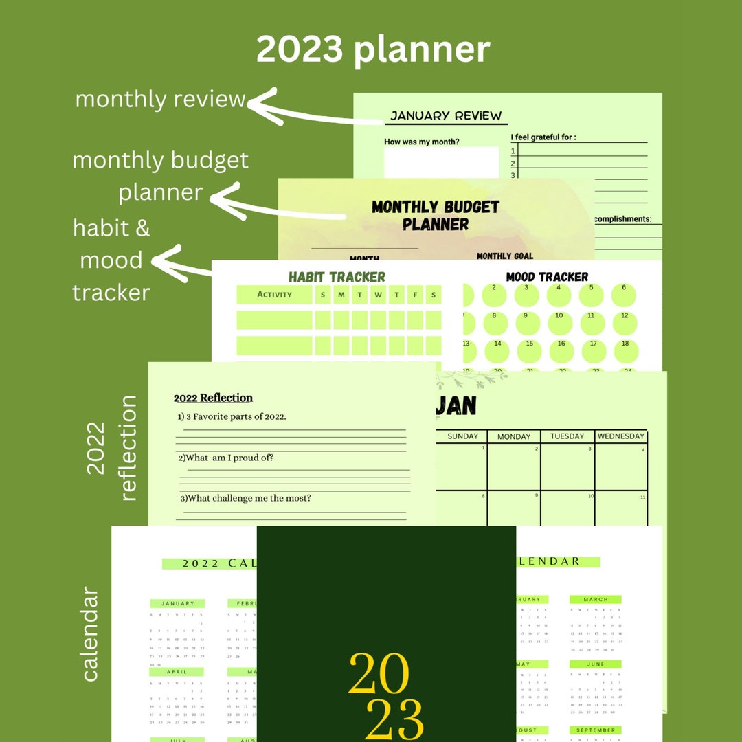 2023 Minimalist Six Month Planner Digital Planner / Calendar - Etsy