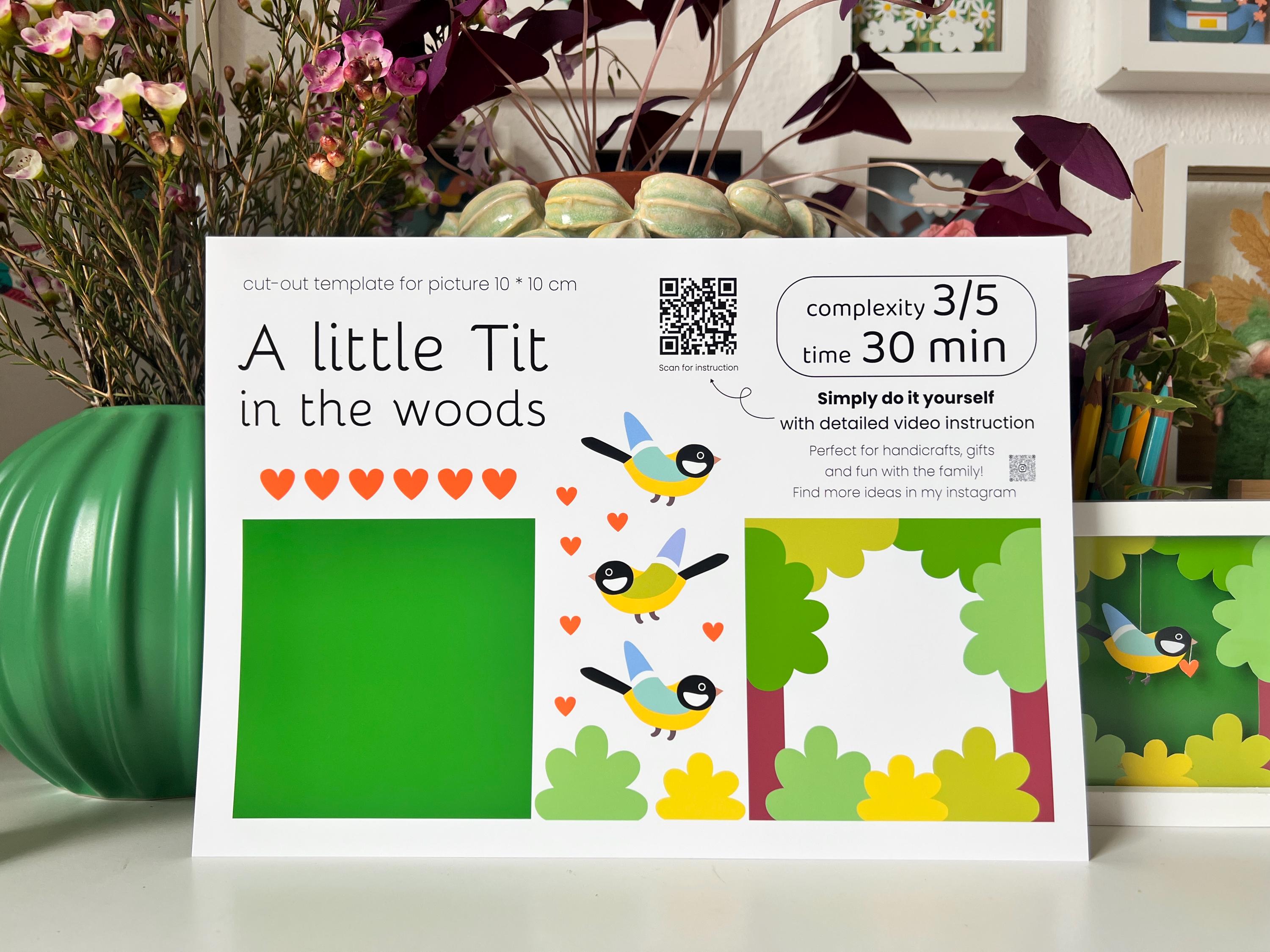 DIY Bird Digital Craft Template | 3D Paper Craft DIY Kit | Downloadable ...