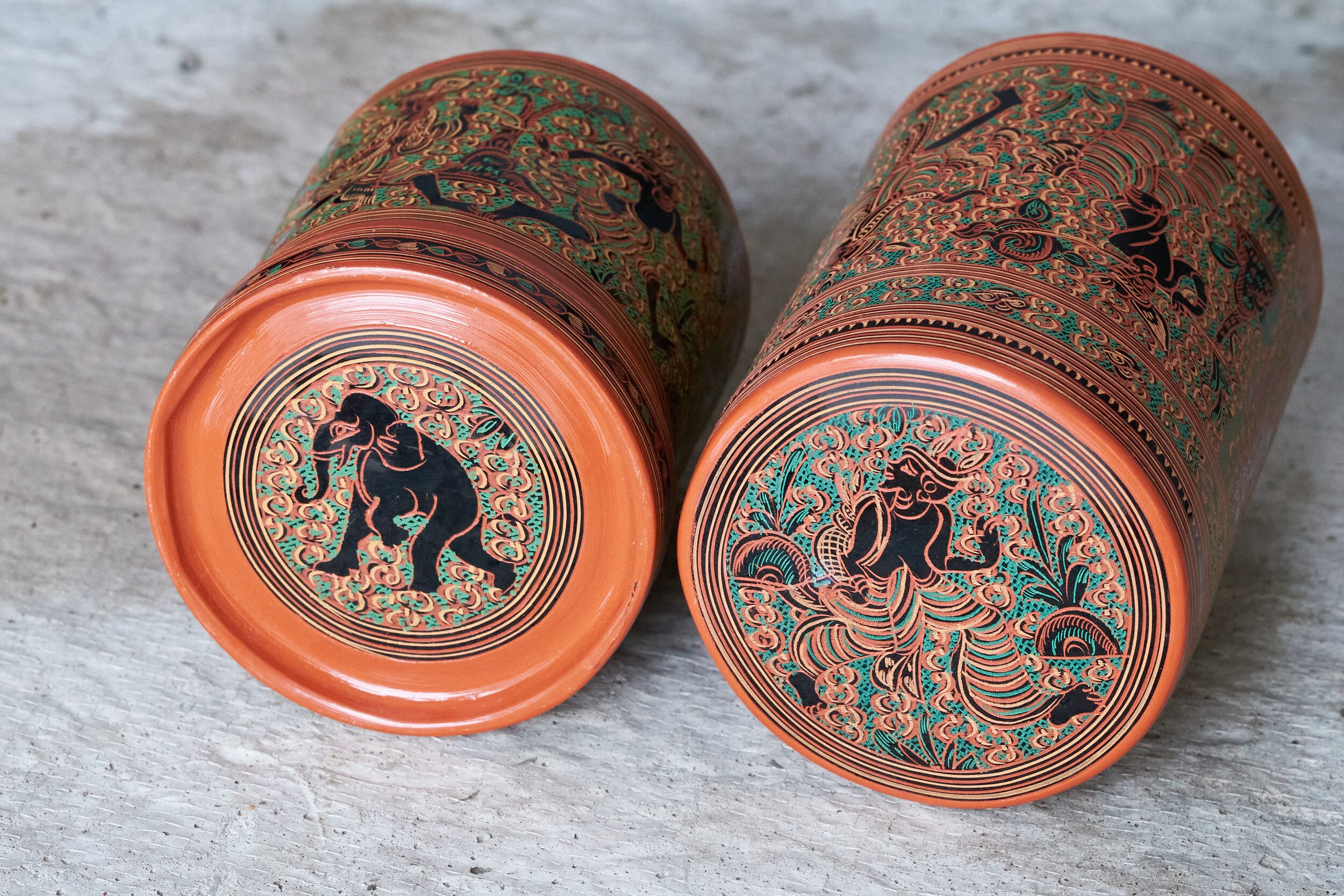 Burmese Lacquer Cigarette Box Original Lacquerware Burma / Myanmar - Etsy