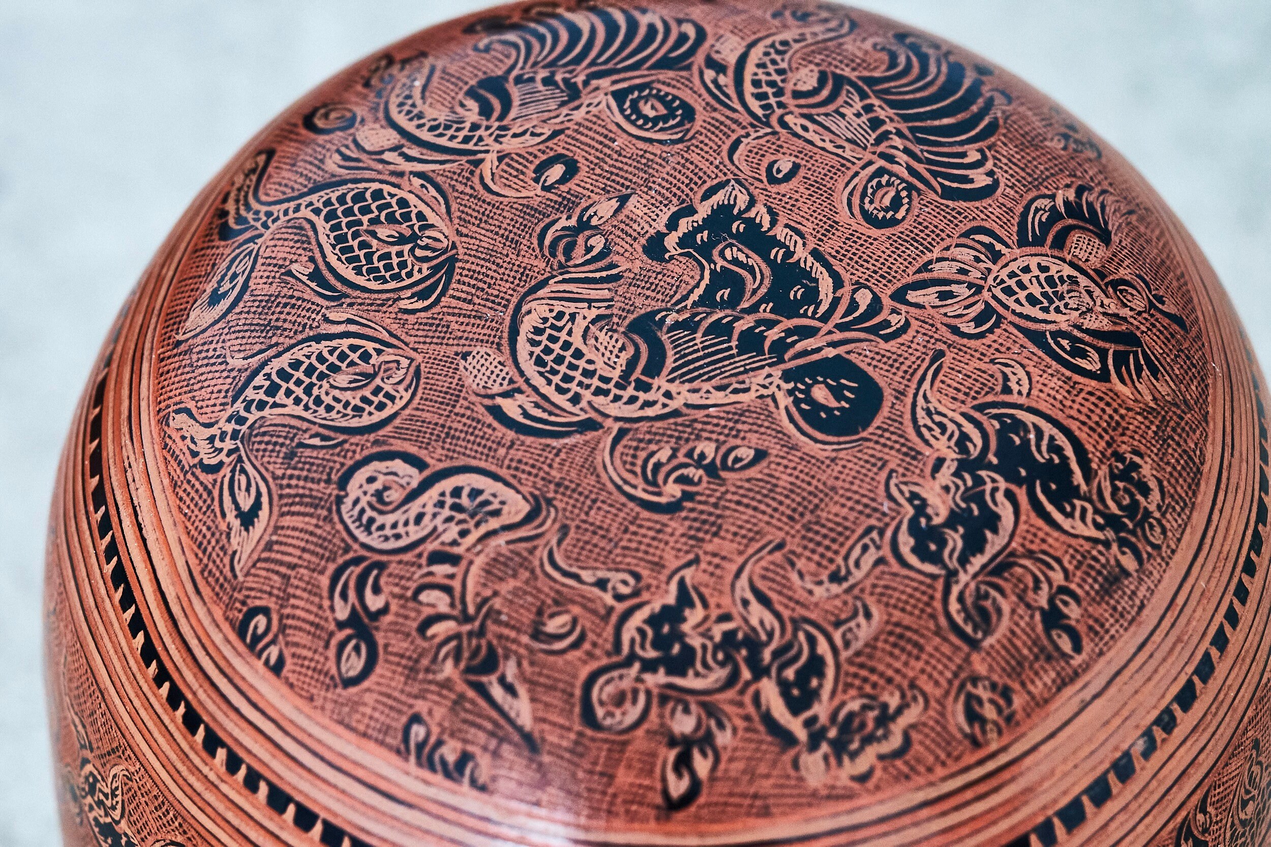Burmese Lacquer Bowl Cup Original Lacquerware From Burma / Myanmar - Etsy
