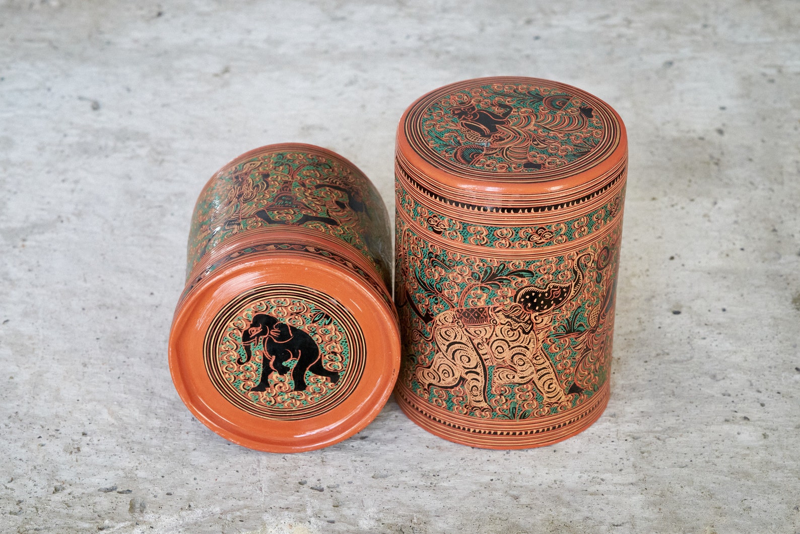Burmese Lacquer Cigarette Box Original Lacquerware Burma / Myanmar - Etsy